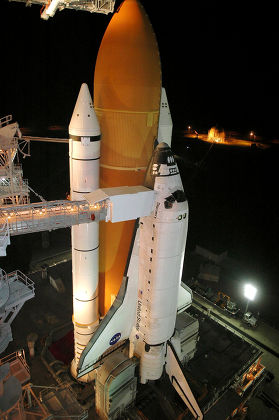 Following Rollback Rotating Service Structure Orbiter Editorial Stock ...