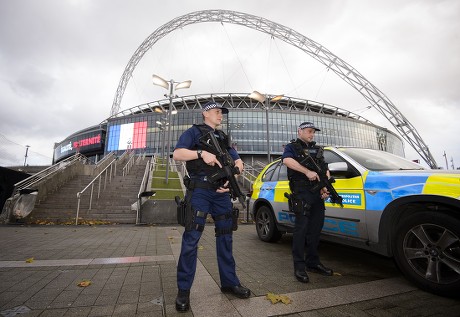 Armed Police Officers Stand Outside Wembley Editorial Stock Photo ...