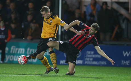 Yan Klukowski Newport County Challenged By Editorial Stock Photo ...