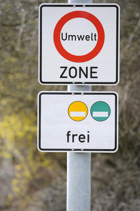 Sign Umweltzone German Environmental Zone Restricted Editorial Stock ...