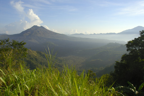 Mountain Landscape Extinct Volcano Batur Lake Editorial Stock Photo ...