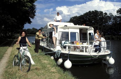 Peniche French Houseboat On Canal Du Editorial Stock Photo - Stock ...