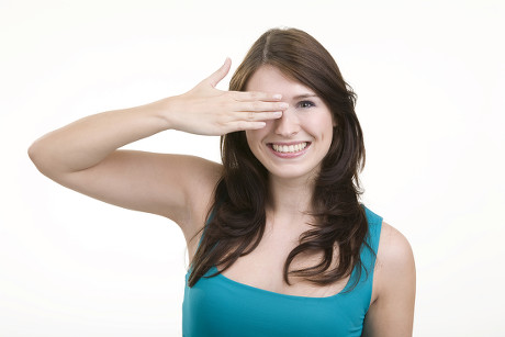 Model Released Women Covering One Eye Editorial Stock Photo - Stock ...