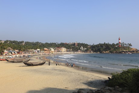 Lighthouse Beach Kovalam Malabarian Coast Malabar Editorial Stock Photo ...