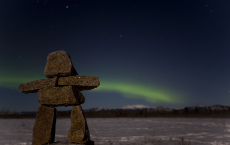 Inuit Stone Man Inukshuk Stone Landmark Editorial Stock Photo - Stock ...