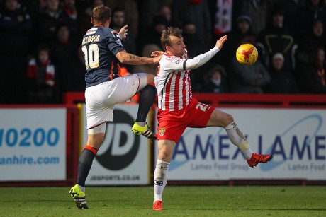 Charlie Lee Stevenage Luke Wilkinson Luton Editorial Stock Photo ...