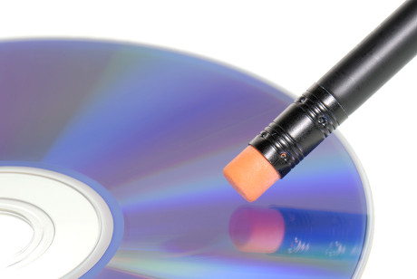 Eraser On Data Cd Symbolic Image Editorial Stock Photo - Stock Image ...