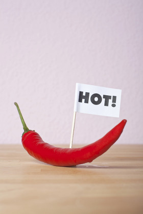Chilli Pepper Flag Saying Hot Editorial Stock Photo - Stock Image ...
