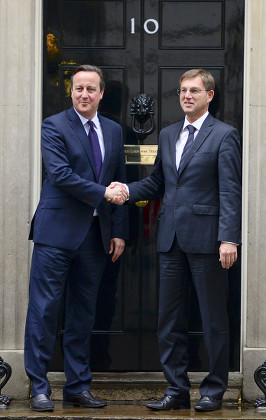 British Prime Minister David Cameron Greets Editorial Stock Photo ...