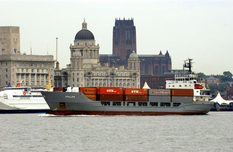 Container Ship On Mersey Liverpool Merseyside Editorial Stock Photo ...