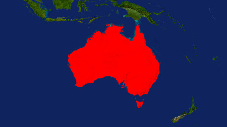 Map Australia Highlighted Red Editorial Stock Photo - Stock Image ...