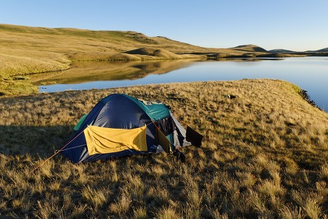 Camping Tent Saylyugem Mountains Chuya Steppe Editorial Stock Photo ...