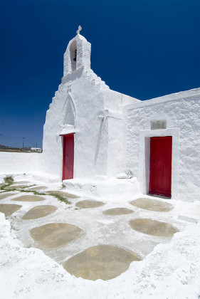 Small Greek Orthodox Chapel Little Forecourt Editorial Stock Photo ...