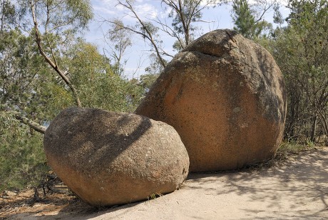Rock Balls Boulders Red Granite On Editorial Stock Photo - Stock Image ...
