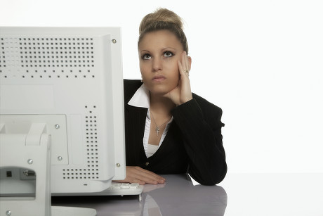 Model Released Bored Office Worker Business Editorial Stock Photo ...