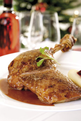 Roast Goosebreast Gooseleg Gravy Editorial Stock Photo - Stock Image ...