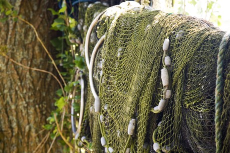 Fishing Nets Drying Line Detail Editorial Stock Photo - Stock Image ...
