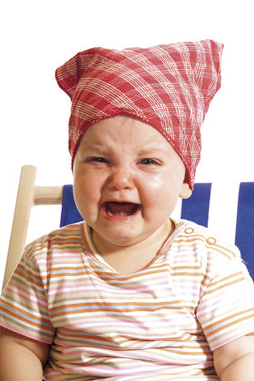 Model Released Crying Baby Wearing Head Editorial Stock Photo - Stock ...