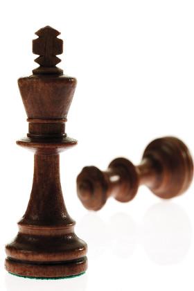 Checkmate King Toppled Queen Chess Pieces Editorial Stock Photo - Stock ...