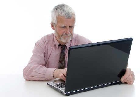 Model Released Retiree Senior Working On Editorial Stock Photo - Stock ...