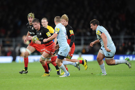 Ernst Joubert Saracens Charges Upfield During Editorial Stock Photo ...