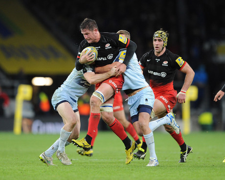Ernst Joubert Saracens Charges Upfield During Editorial Stock Photo ...