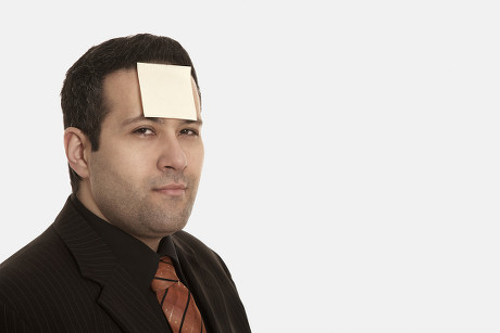 Model Released Businessman Postit Stuck His Editorial Stock Photo ...
