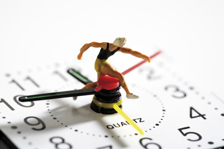 Runner On Clock Time Running Out Editorial Stock Photo - Stock Image ...
