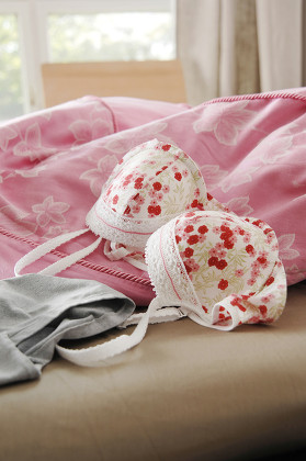Bra Underwear Laying On Bed Editorial Stock Photo - Stock Image ...