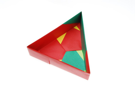 Origami Folding Threesided Box Editorial Stock Photo - Stock Image ...