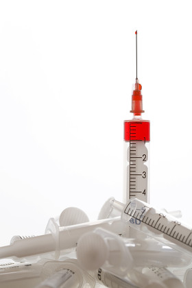 Syringes Used Blood Donation Editorial Stock Photo - Stock Image ...