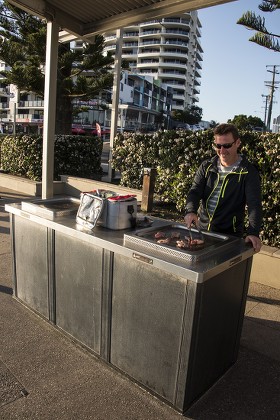 Beach Side Barbecue Australian Style On Editorial Stock Photo - Stock ...