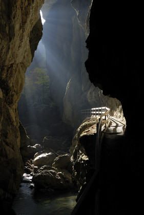 Hiking Trail Dusky Rappenloch Canyon Dornbirn Editorial Stock Photo ...