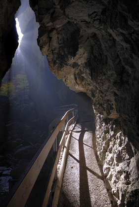 Hiking Trail Dusky Rappenloch Canyon Dornbirn Editorial Stock Photo ...