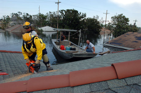 Rescue Workers Cut Into Roof Tops Editorial Stock Photo - Stock Image ...