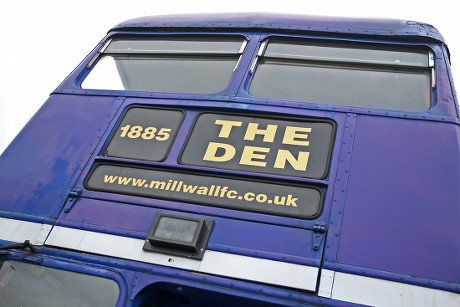 Blue Double Decker Bus Stadium Car Editorial Stock Photo - Stock Image ...