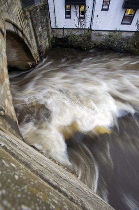 River Dee Flood Hits Llangollen Bridge Editorial Stock Photo - Stock ...