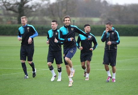 UEFA Champions League 2015/16 Group Stage Group F Arsenal Training - 8 ...
