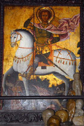 Icon St George On Horse Wax Editorial Stock Photo - Stock Image ...