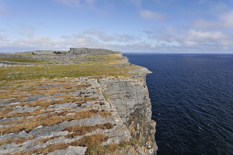 Cliffs Dun Aengus Fort Inis Mor Editorial Stock Photo - Stock Image ...