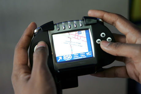 Gizmondo Sarah Kinneavy Demonstrates Gps On Editorial Stock Photo ...