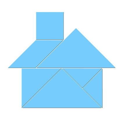 House Made Tangram Pieces Editorial Stock Photo - Stock Image ...