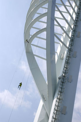 Abseilers Working On Spinnaker Tower Tallest Editorial Stock Photo ...