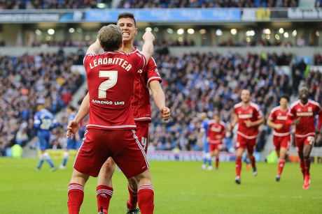 Middlesbrough Fc Defender Daniel Ayala Celebrates Editorial Stock Photo ...