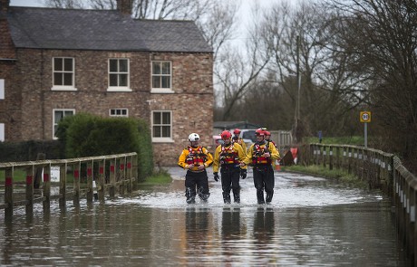 Mountain Rescue Team Wade Through Flood Editorial Stock Photo - Stock ...