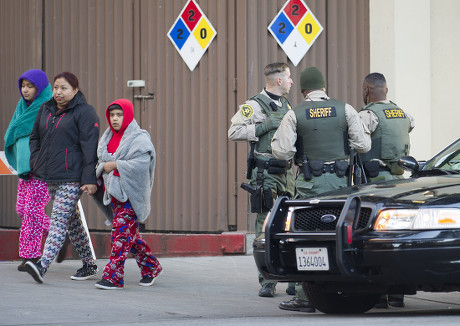 Lapd Police Officers Stand Guard During Editorial Stock Photo - Stock ...