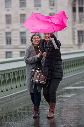 Wet and windy weather, London, Britain - 03 Jan 2016 Stock Pictures ...