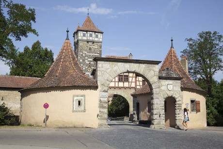 Rodertor Roder Gate Rothenburg Ob Der Editorial Stock Photo - Stock ...