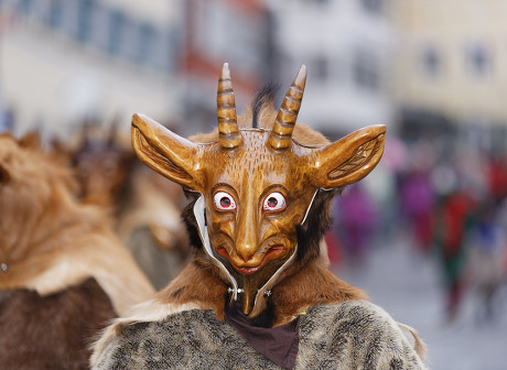 Wooden Goat Mask Narrenverein Bavendorf Fools Editorial Stock Photo ...