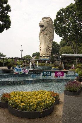 Sentosa Merlion Sentosa Island Fun Park Editorial Stock Photo - Stock ...